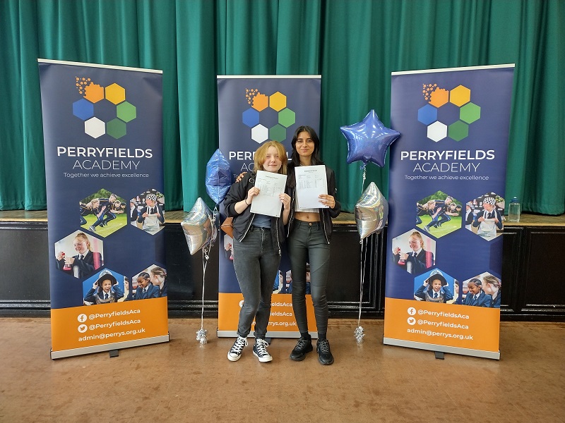 Perryfields Academy GCSE 2023: students collect results